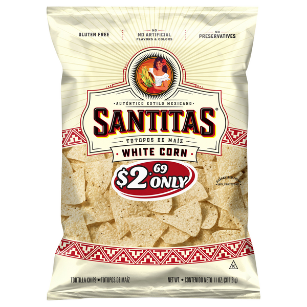Save on Santitas White Corn Tortilla Chips Order Online Delivery | Food ...