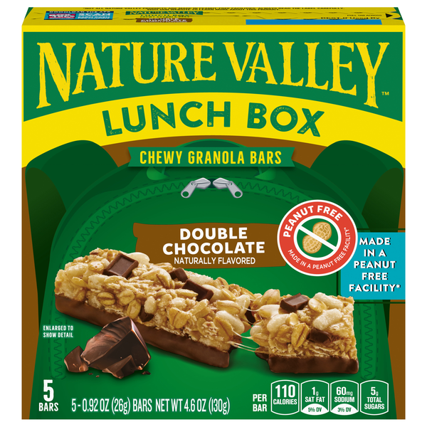 Save on Nature Valley Lunch Box Double Chocolate Chewy Granola Bar - 5 ...