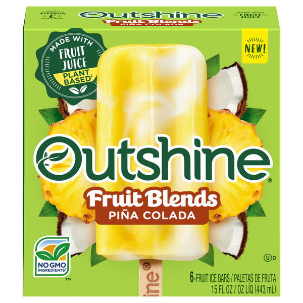 Save on Outshine Fruit Blends Pina Colada Ice Bars - 6 ct Order Online ...