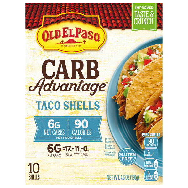 Save on Old El Paso Carb Advantage Gluten Free Hard Taco Shells - 10 ct ...