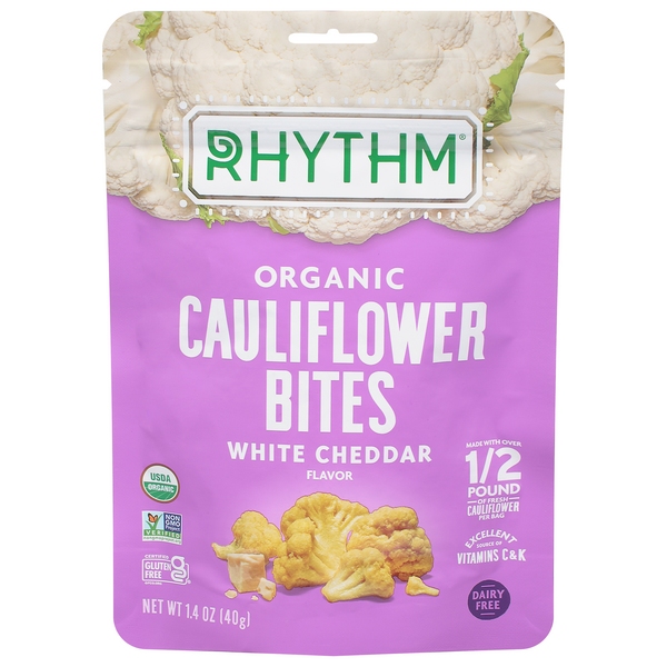 Save on Rhythm Cauliflower Bites White Cheddar Flavor Organic Gluten ...