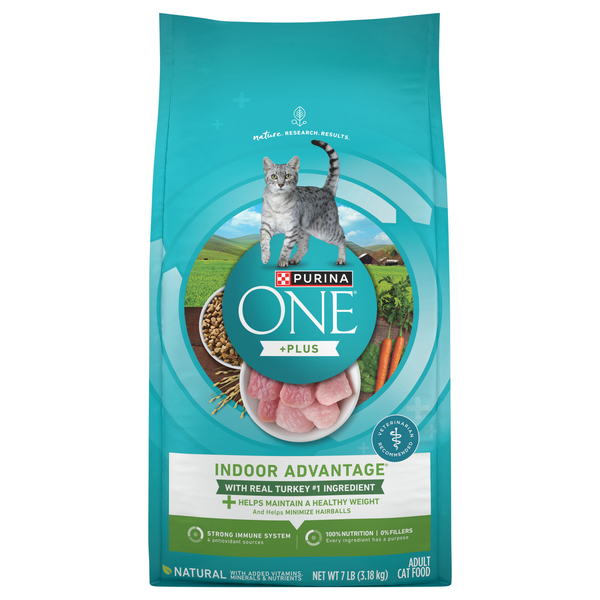 Save on Purina ONE Indoor Advantage Real Turkey Adult Dry Cat Food ...