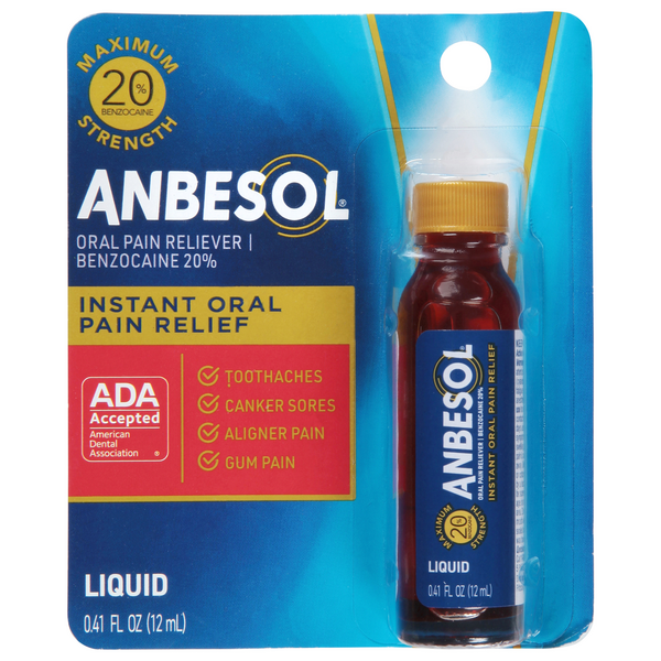 Save on Anbesol Liquid Maximum Strength Instant Oral Pain Relief Order ...