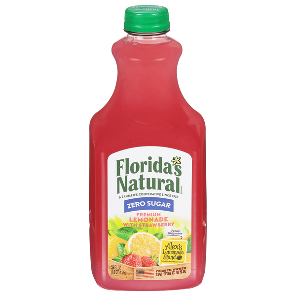 Save on Florida's Natural Zero Sugar Premium Lemonade with Strawberry ...
