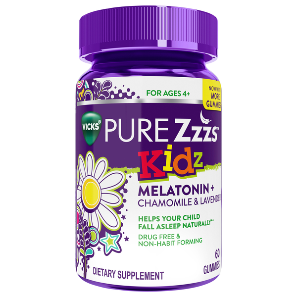 Save on Vicks Pure Zzzs Kidz Melatonin + Chamomile & Lavender Gummies ...