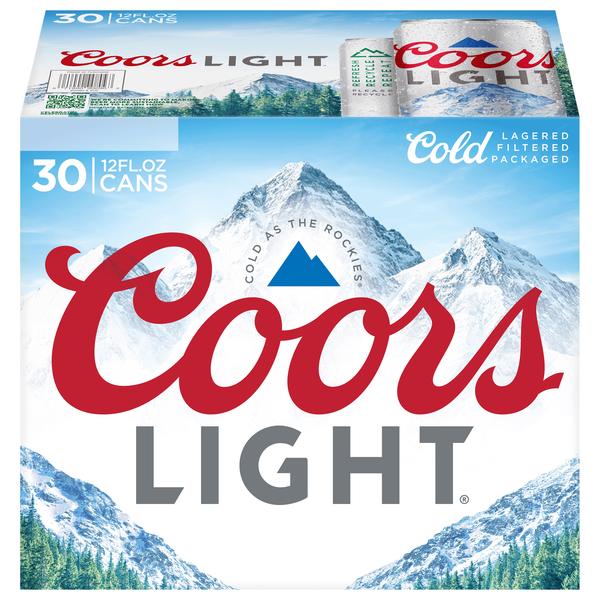 Save on Coors Light Lager Beer - 30 pk Order Online Delivery | Stop & Shop