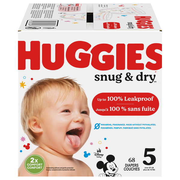 Save on Huggies Snug & Dry Size 5 Baby Diapers 27+ lb Order Online ...