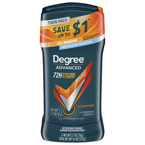 Save on Degree Advanced Adventure 72H Antiperspirant Deodorant Stick 2. ...