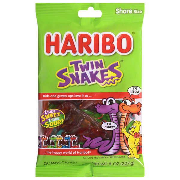 Save on Haribo Twin Snakes Sweet & Sour Gummi Candy Share Size Order ...