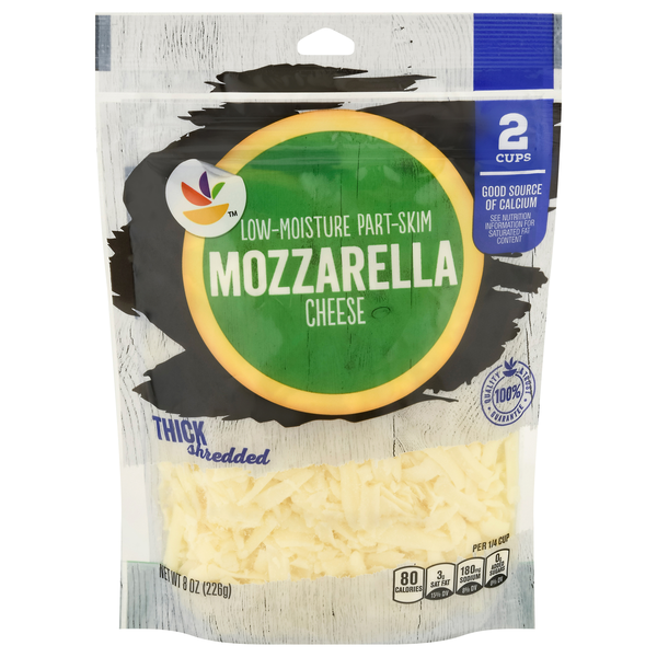 Save on Our Brand Thick Shredded Part Skim Mozzarella Cheese Order ... Save on Our Brand Thick Shredded Part Skim Mozzarella Cheese Order ...
