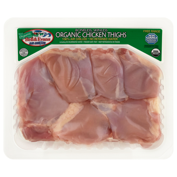 Save on Bell & Evans Organic Boneless Skinless Chicken Thighs Fresh ...