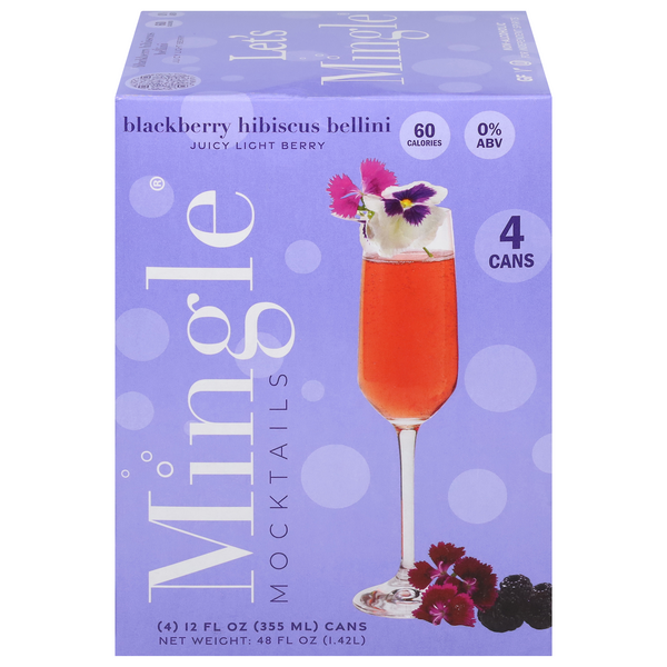Save on Mingle Mocktails Blackberry Hibiscus Bellini - 4 pk Order Online Delivery | Food Lion