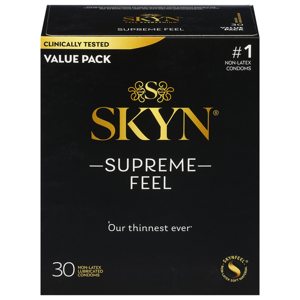 Save on Skyn Supreme Feel Non-Latex Lubricated Condoms Value Pack Order ...
