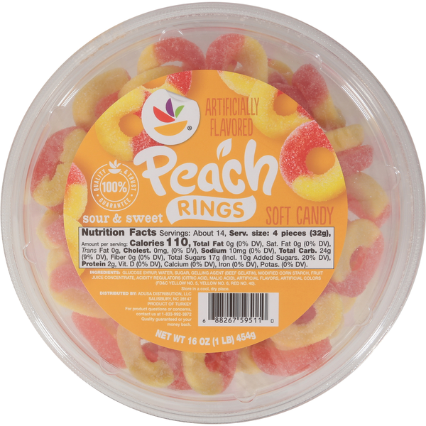 Save on Our Brand Peach Rings Soft Candy Order Online Delivery | MARTIN'S
