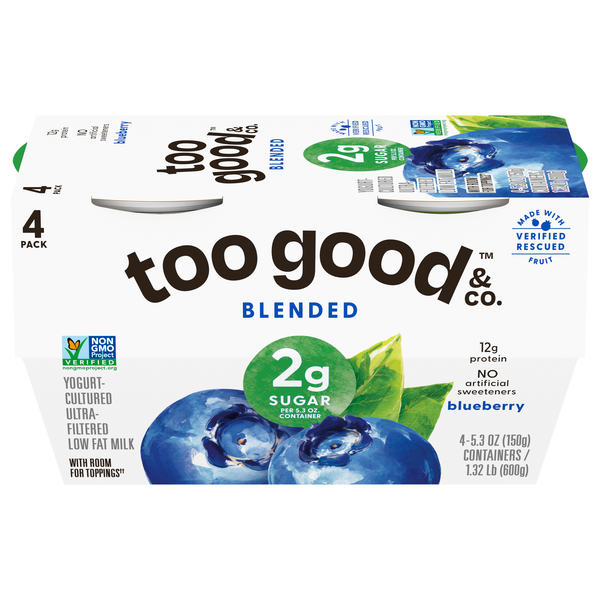 Save on Too Good & Co. Blended Low Fat Blueberry Greek Yogurt Cup - 4 ...