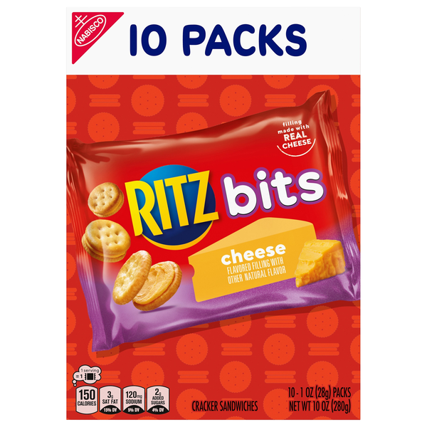 Save on Nabisco Ritz Bits Cheese Cracker Sandwiches - 10 ct Order ...