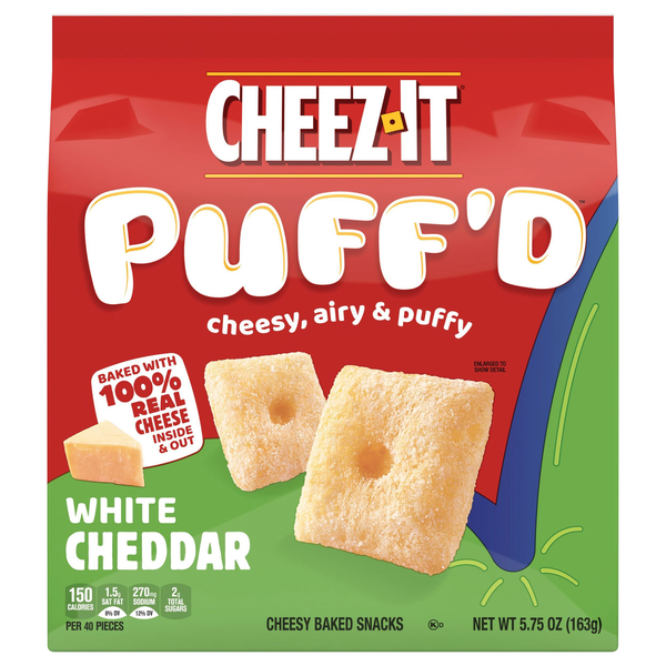 Save on Cheez-It Puff'd White Cheddar Cheesy Baked Crackers Order ...
