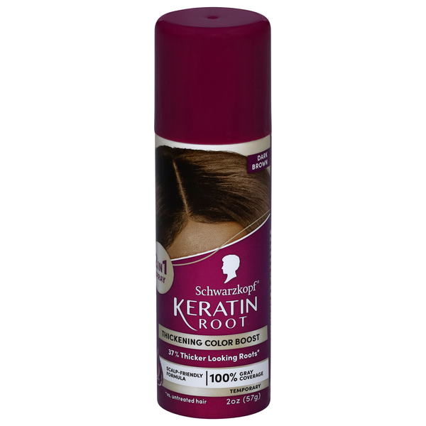 Save on Schwarzkopf Keratin Root Thickening Color Boost Spray Dark ...