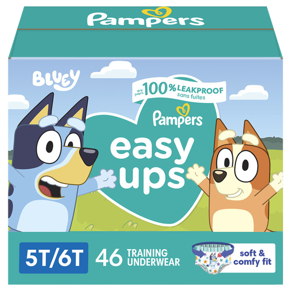 Save on Pampers Easy Ups Boys 5T-6T Bluey Training Underwear 41+ lb ...