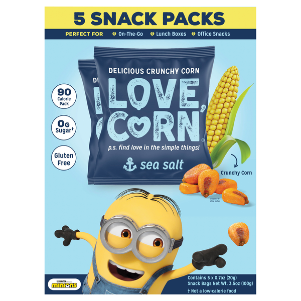 Save on Love Corn Sea Salt Crunchy Corn Snack Pack - 5 ct Order Online ...