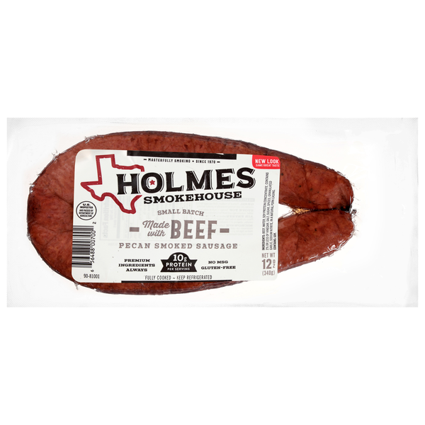 Save on Holmes Smokehouse Original Pecan Beef Smoked Sausage Rope Order ...