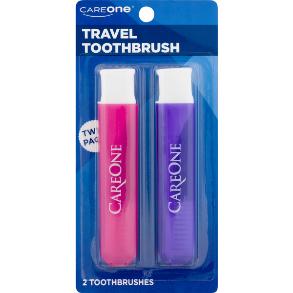 Save on CareOne Travel Size Toothbrush Twin Pack Order Online Delivery ...