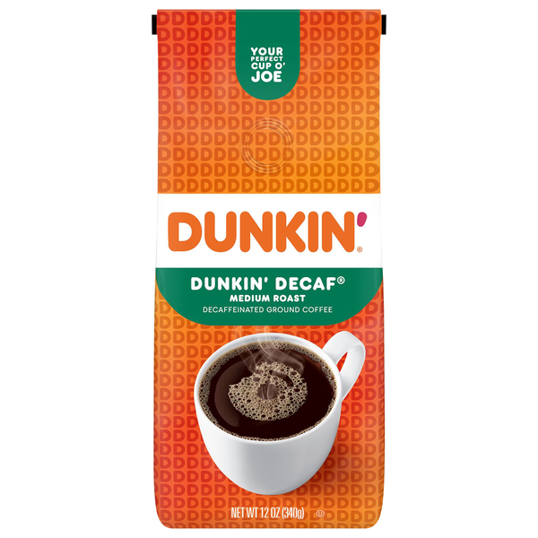 Save on Dunkin' Decaf Medium Roast Ground Coffee Order Online Delivery ...