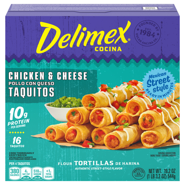 Save on Delimex Chicken & Cheese Taquitos - 16 ct Frozen Order Online ...