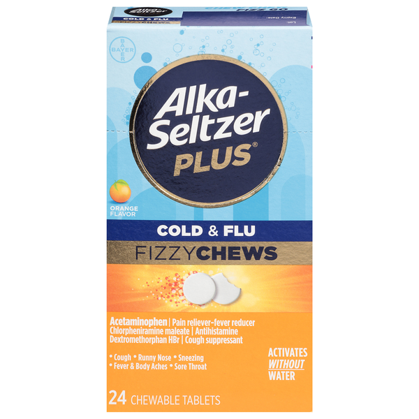 Save on Alka-Seltzer Plus Cold & Flu Orange Flavor Chewable Tablets ...
