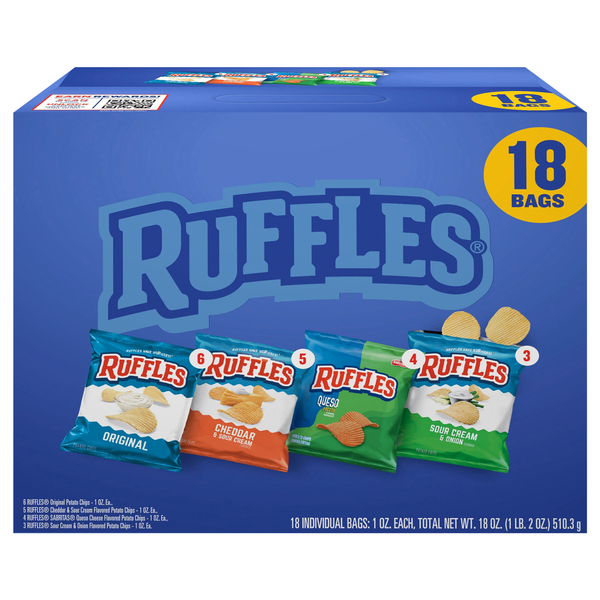 Save on Ruffles Potato Chips Variety Pack - 18 ct Order Online Delivery ...