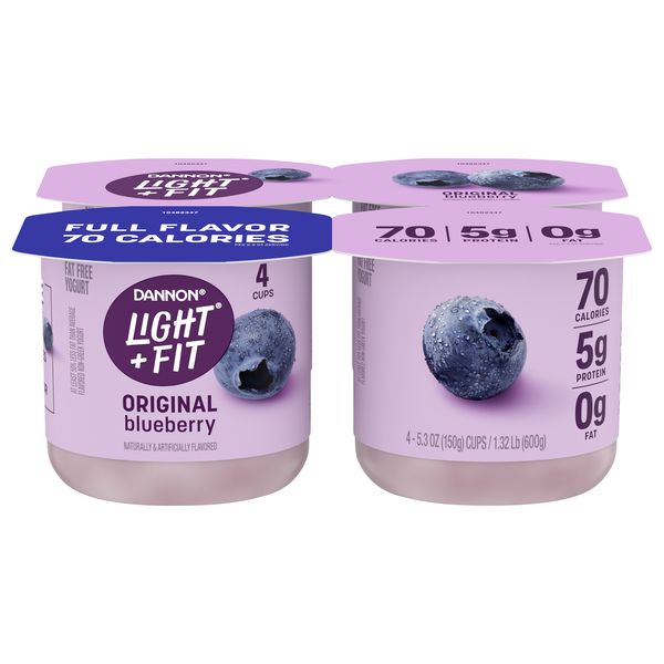 Save on Dannon Light + Fit Fat Free Original Blueberry Yogurt Cup - 4 ...