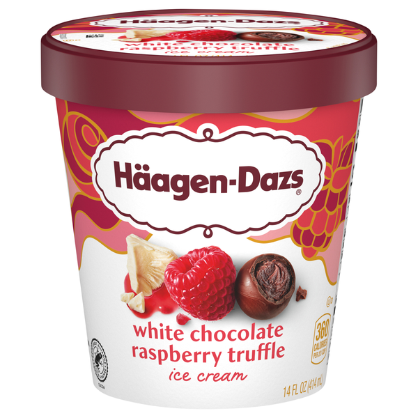 Save on Haagen-Dazs White Chocolate Raspberry Truffle Ice Cream Order ...