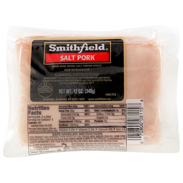 Save on Smithfield Salt Pork Order Online Delivery | GIANT