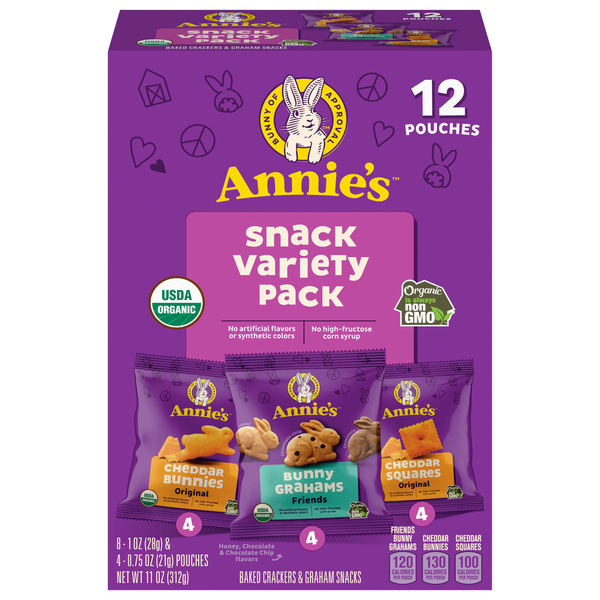 Save on Annie's Organic Baked Crackers & Grahams Variety Packs - 12 ct Order Online Delivery | Giant