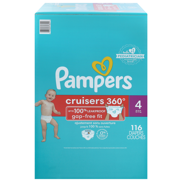Save on Pampers Cruisers 360 Fit Size 4 Baby Diapers 22 37 lb Enormous Pack Order Online Delivery Stop Shop