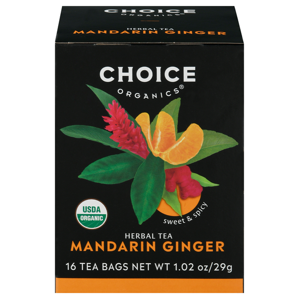 Save on Choice Organics Mandarin Ginger Herbal Tea Bags Order Online ...