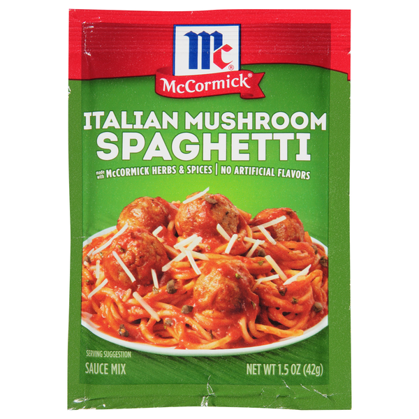 Save on McCormick Italian Mushroom Spaghetti Pasta Sauce Mix Packet ...