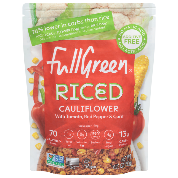 Save on FullGreen Riced Cauliflower with Tomato Red Pepper & Corn Order ...