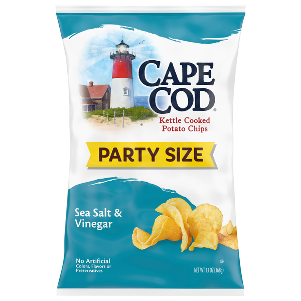 Save on Cape Cod Sea Salt & Vinegar Kettle Cooked Potato Chips Party ...