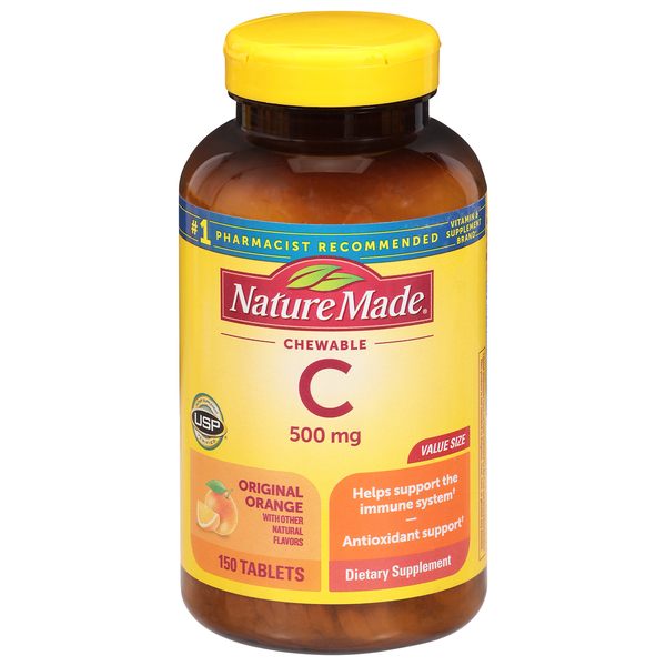 Save On Nature Made Chewable Vitamin C 500 Mg Dietary Supplement Tablets Orange Order Online