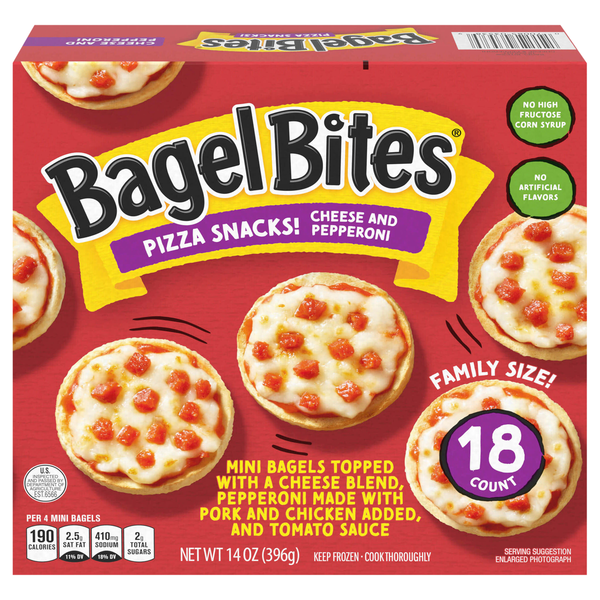 Save on Bagel Bites Cheese & Pepperoni Mini Pizza Snacks - 18 ct Frozen ...