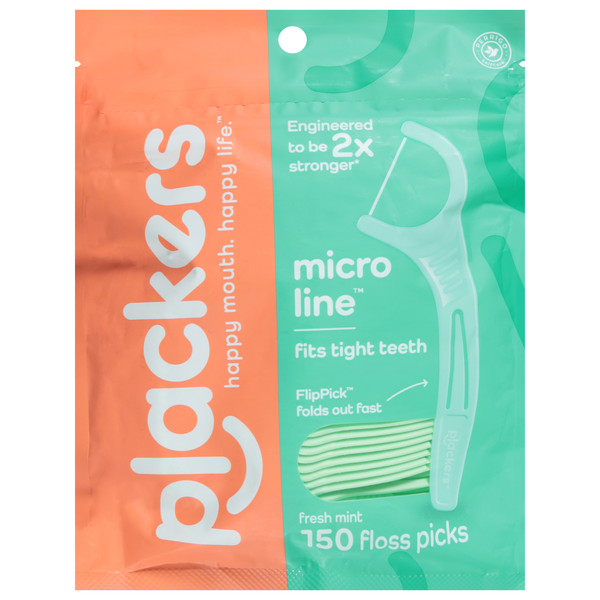 Save on Plackers Micro Line Fresh Mint Floss Picks Order Online ...