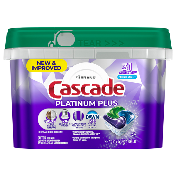 Save on Cascade Platinum Plus Dawn Fresh Scent Dishwasher Detergent ...