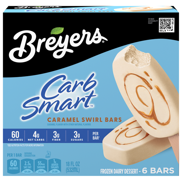 Save on Breyers Carb Smart Caramel Swirl Frozen Dairy Dessert Bars - 6 ...