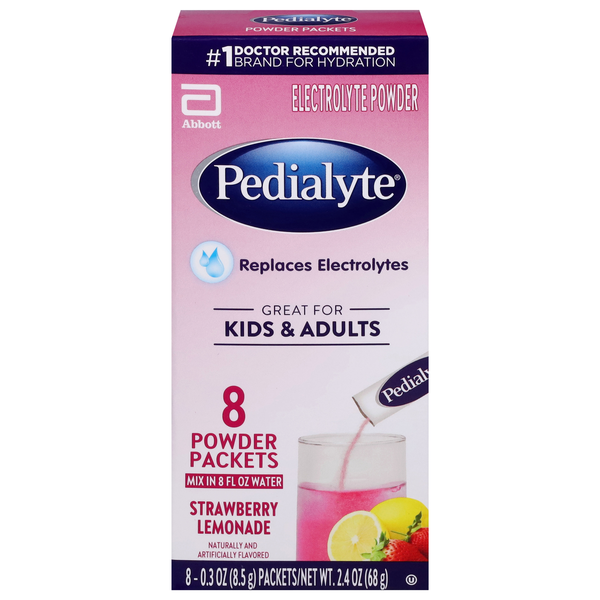 Save on Pedialyte Strawberry Lemonade Electrolyte Powder Packets - 8 ct ...