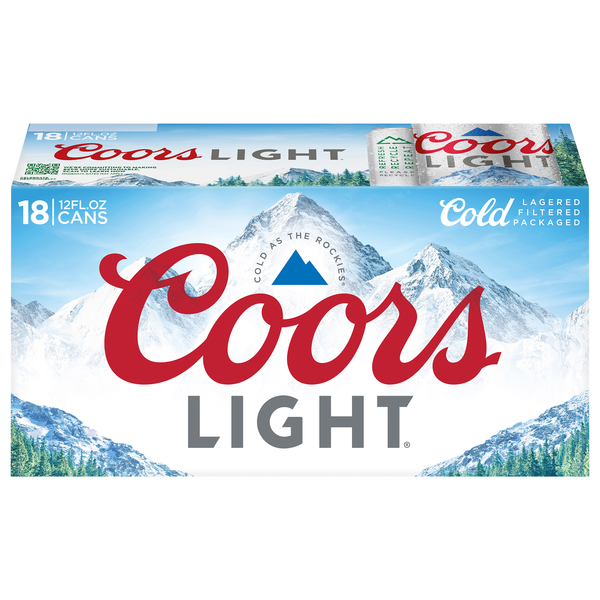 Save on Coors Light Lager Beer - 18 pk Order Online Delivery | Food Lion