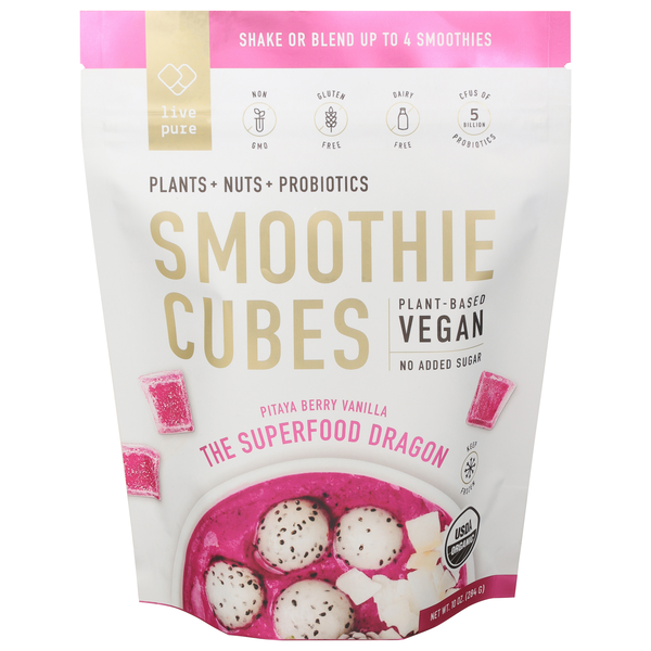 Save on Live Pure Organic Vegan The Superfood Dragon Smoothie Cubes ...