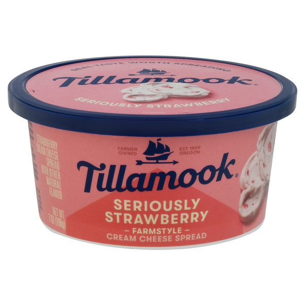 Save on Tillamook Seriously Strawberry Farmstyle Cream Cheese Spread ...