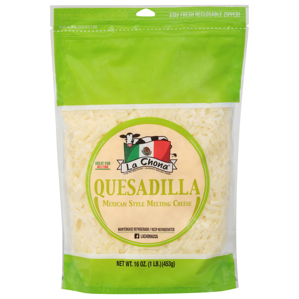 Save on La Chona Shredded Quesadilla Mexican Style Melting Cheese Order ...