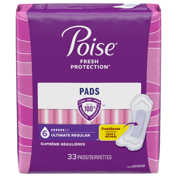 Save on Poise Incontinence Pads Ultimate Regular Length Order Online ...